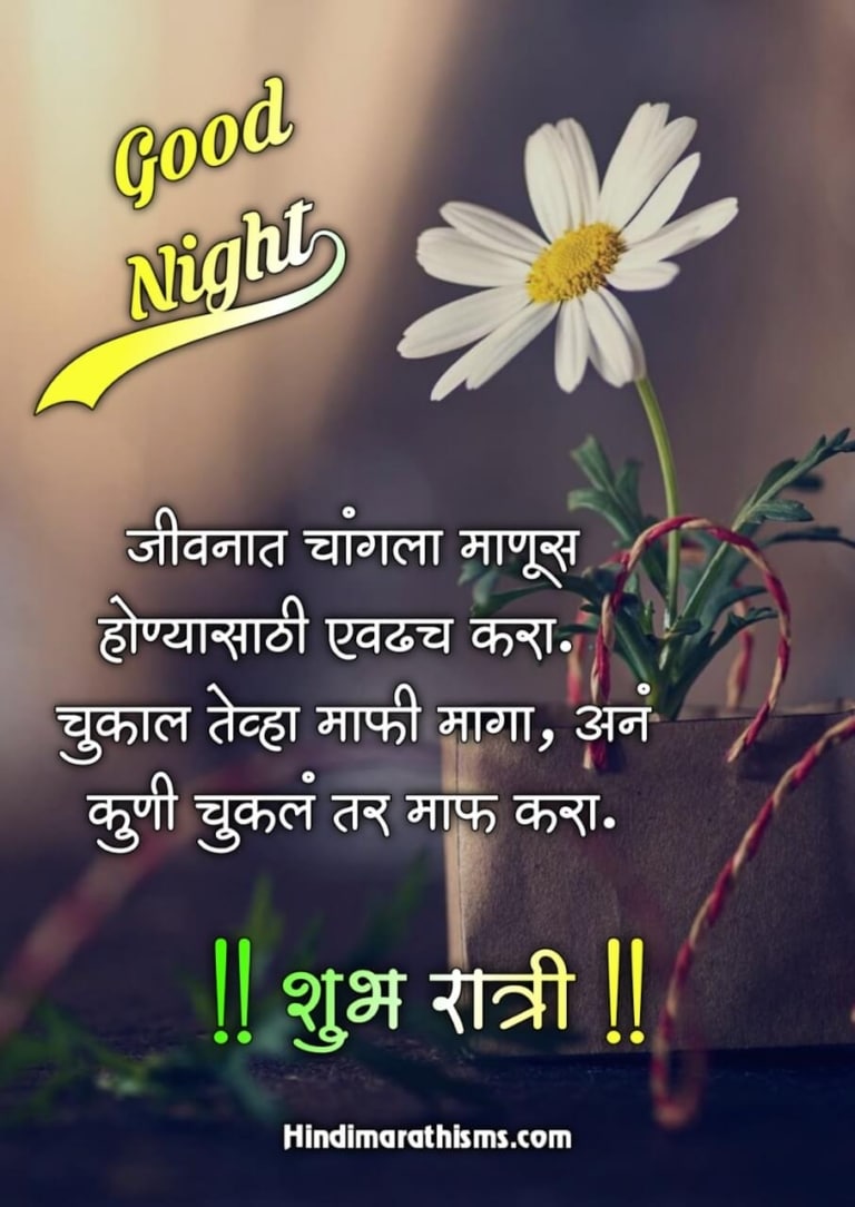 Good Night Images Marathi | 500+ शुभ रात्री मराठी सुविचार