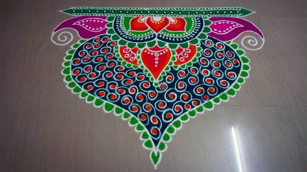 Simple Rangoli Designs for Home | Easy Rangoli Design | Small Rangoli ...